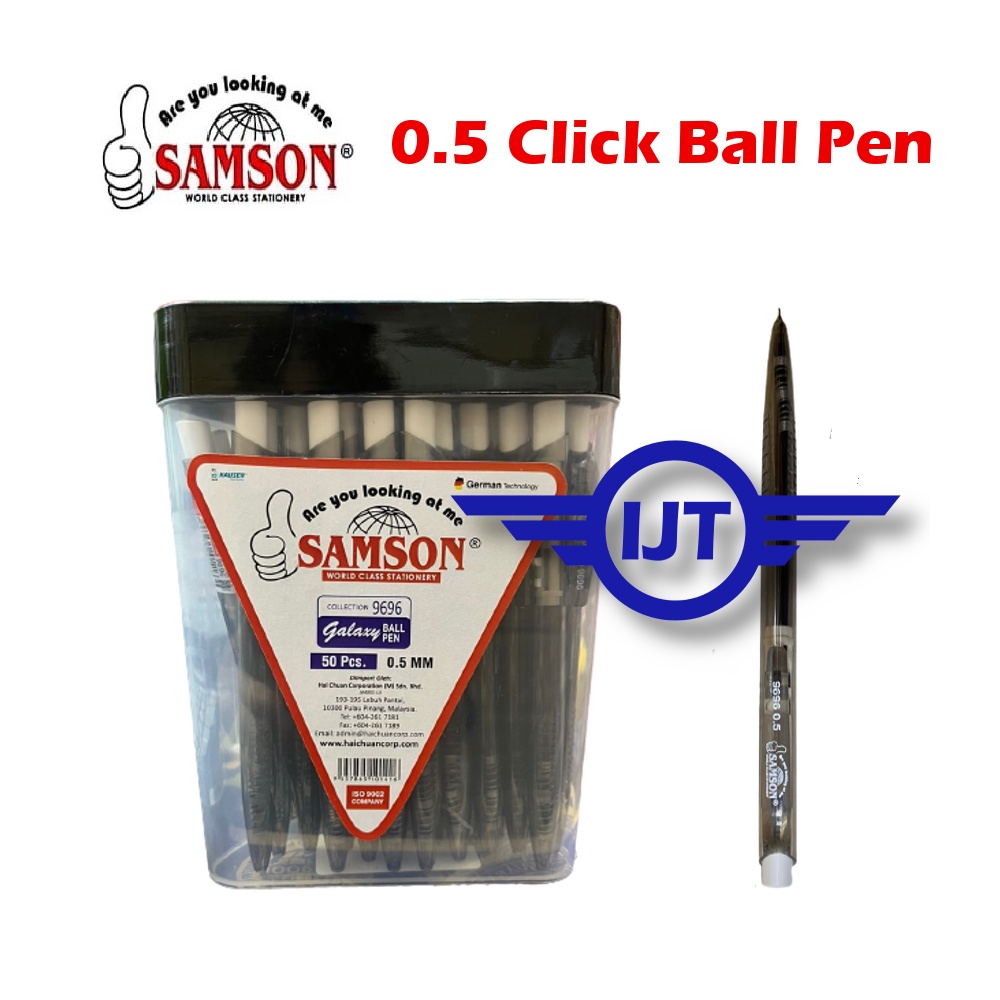 SAMSON 9696 0.5 Click Ball Pen / Extra Smooth Ball Pen / Waterproof ...