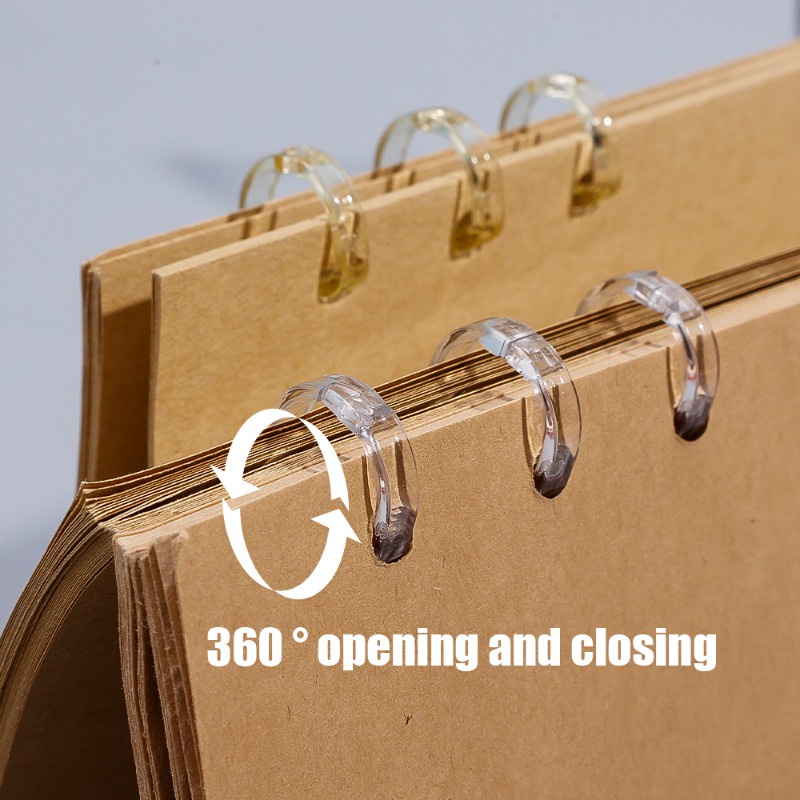 Transparent 3 Holes Binder Ring / Plastic Detachable Loose-Leaf Binder ...