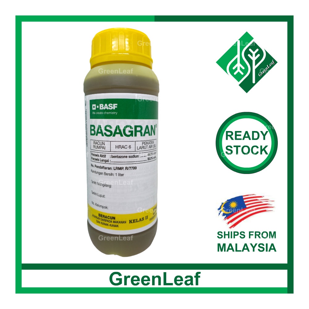 1L Basagran SL BASF Bentazone Sodium 44.0% Herbicide Racun Rumput ...
