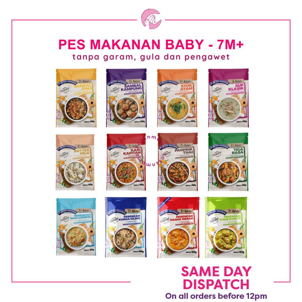 MEAL FOR MUSFIRAH Baby Food Pes Makanan Bayi - 6M+ with FREE ...
