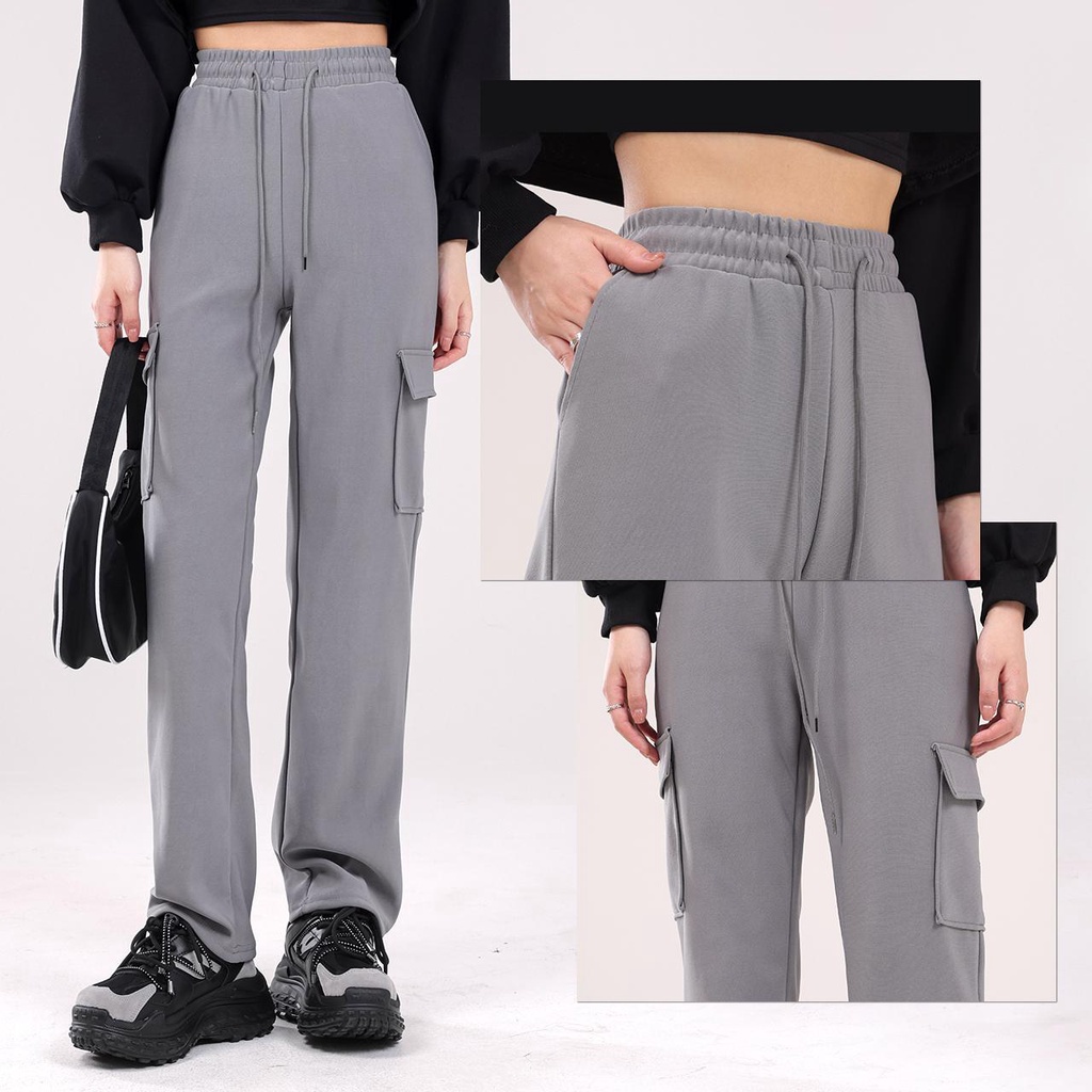 baju raya 2025 cargo pants women long pants women drawstring casual ...