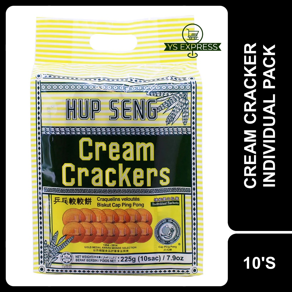 HUP SENG Cream Crackers Individual Pack 10'S (225G) | Shopee Malaysia