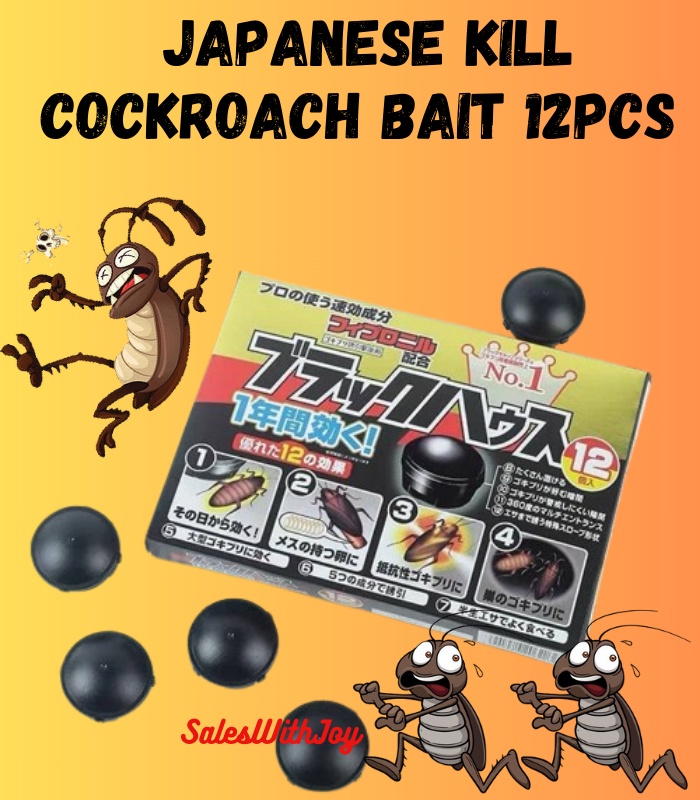 【SalesWithJoy】12pcs Japanese Kill Cockroach Medicine Cockroach Catch ...