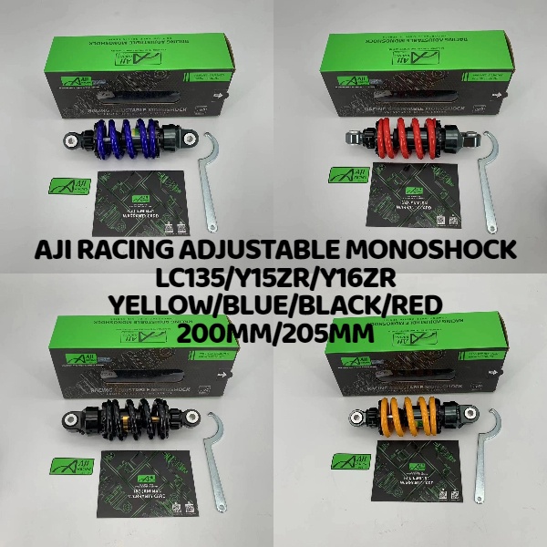 ORIGINAL AJI RACING ADJUSTABLE MONOSHOCK 200MM / 205MM LC135 Y15ZR ...