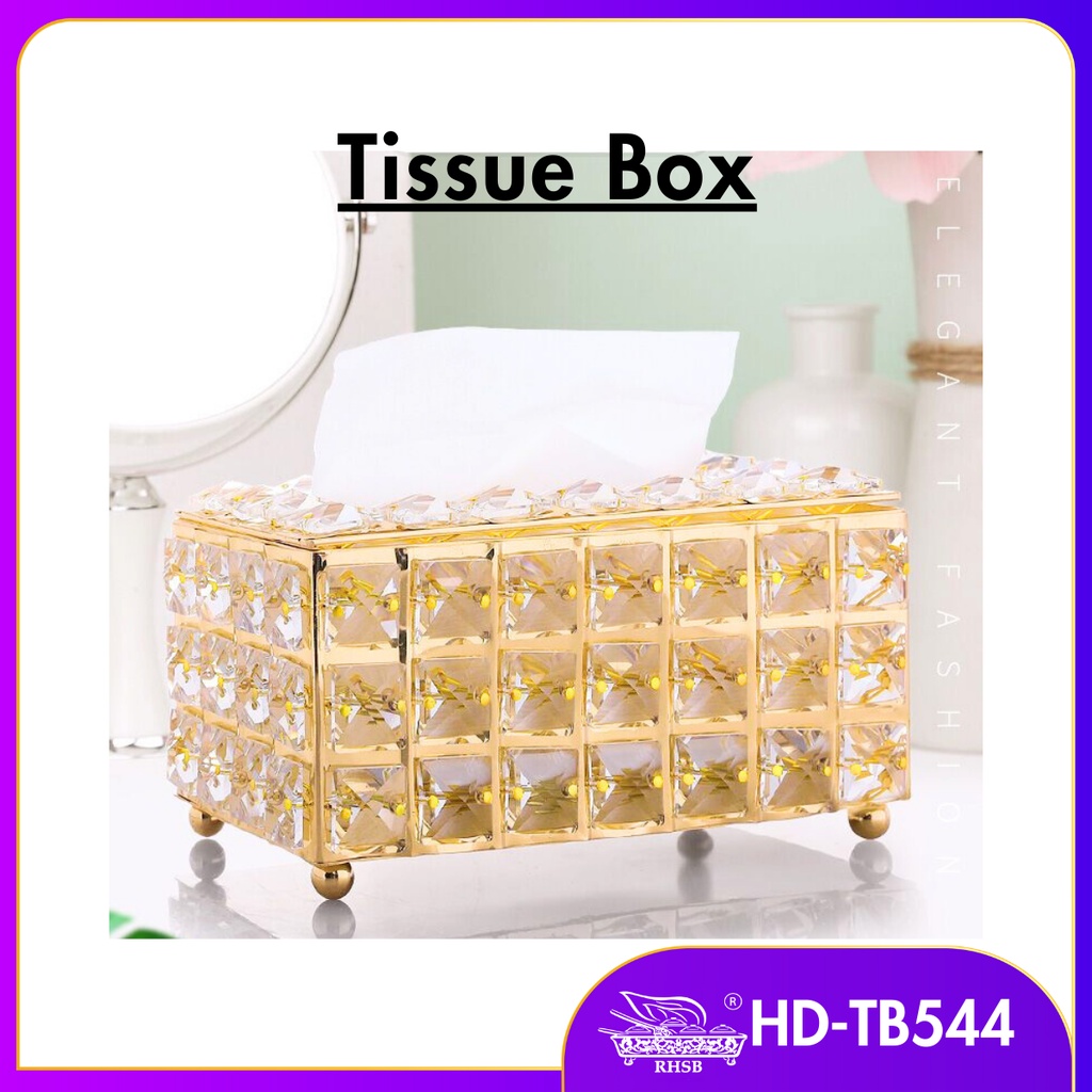 EUROPE STYLE LUXURY GOLDEN TISSUE BOX / EXCLUSIVE CRYSTAL BOX / KOTAK ...
