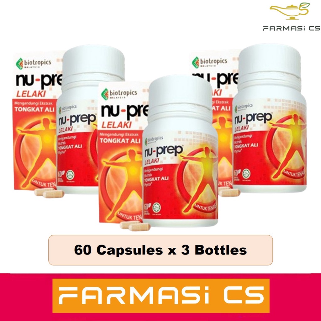 Nu-Prep Lelaki Tongkat Ali 60s x 3 bottles (TRIPLE) Exp:02/2025 [Nu ...