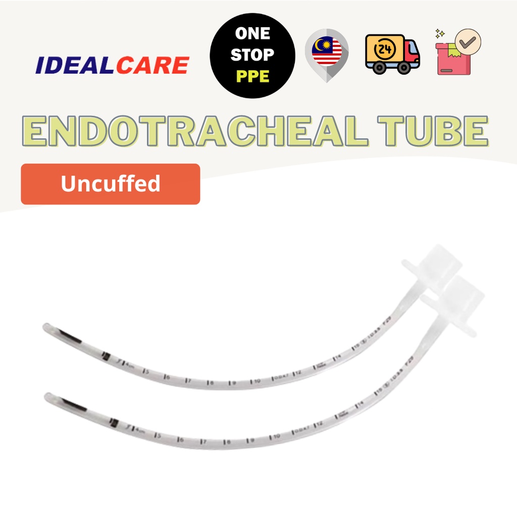 [OneStopPPE] Idealcare Endotracheal Tube Uncuff Sterile Packed | Shopee ...