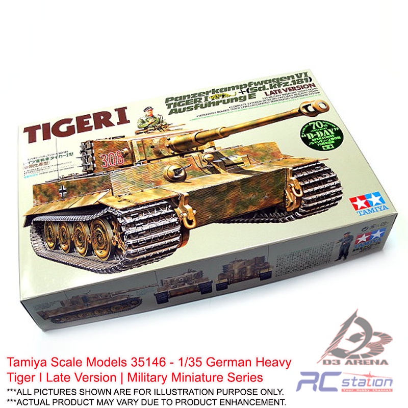 Tamiya Scale Models Tank #35146 - 1/35 German Heavy Tiger I Late ...