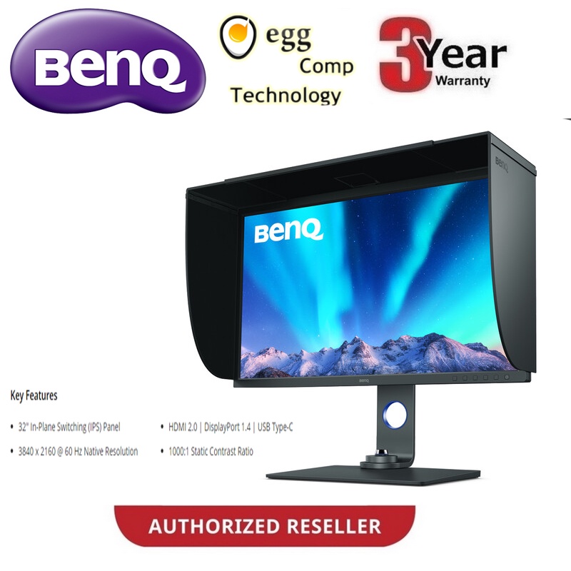 BenQ SW321C Photo and Video Editing Monitor 31.5"/IPS/60Hz/HDMI(v2.0 ...