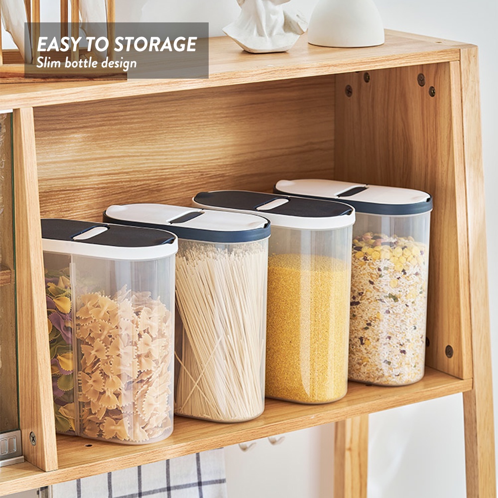 Elianware 3Ltr Cereal Dispenser Pasta Rice Snacks Food Storage Box ...