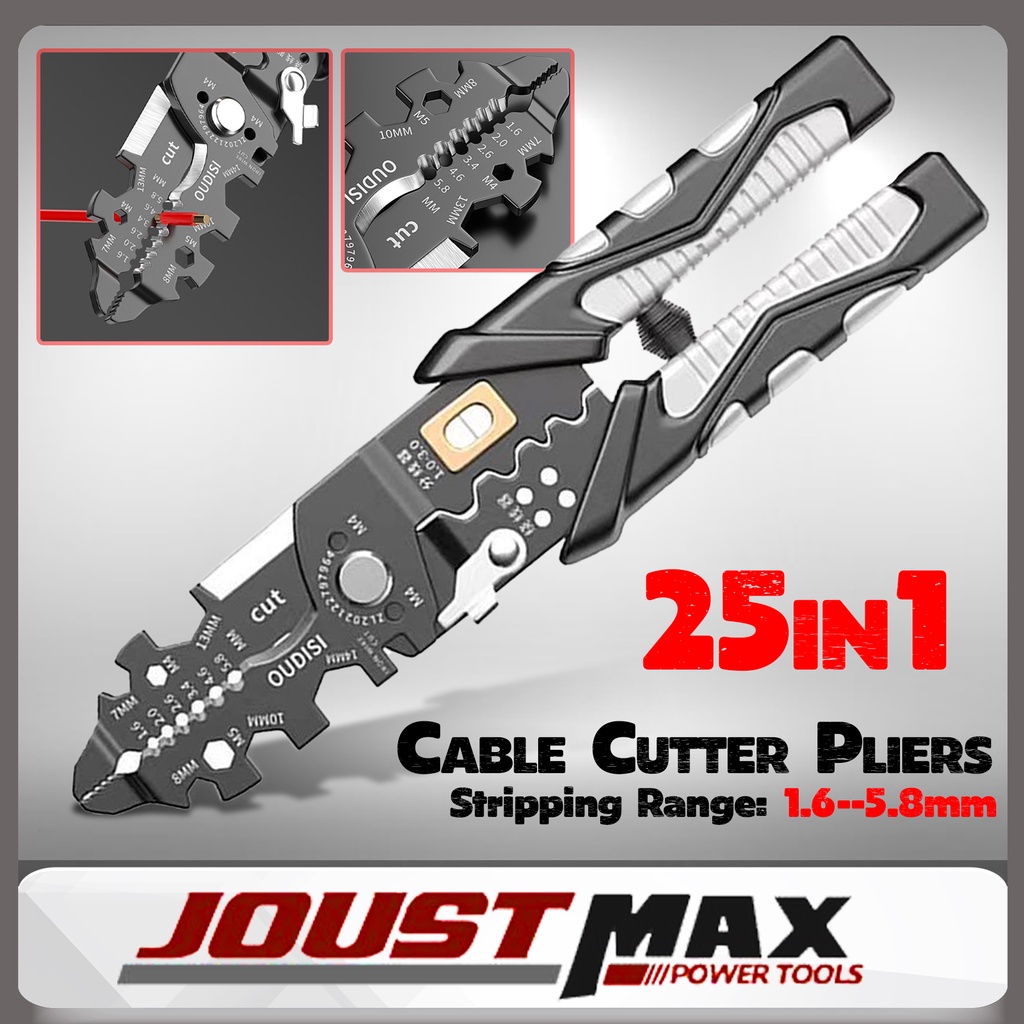 25 in 1 Wire Stripper Cutter Plier Cable Cutter Crimping Tool Wire ...
