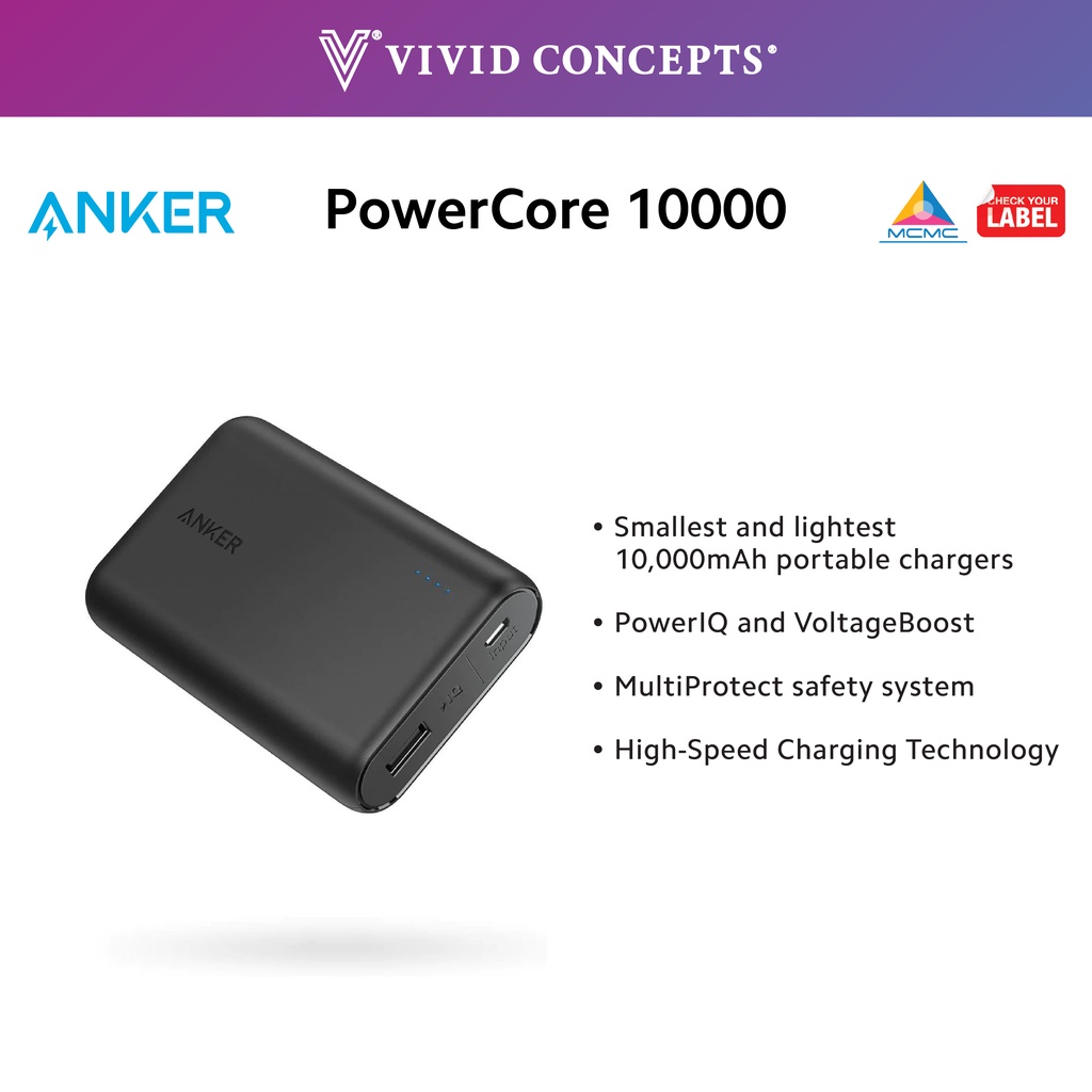 [New Arrival] Anker PowerCore Select 10000 Power Bank High-Speed Charging (12W/10000mAh ...