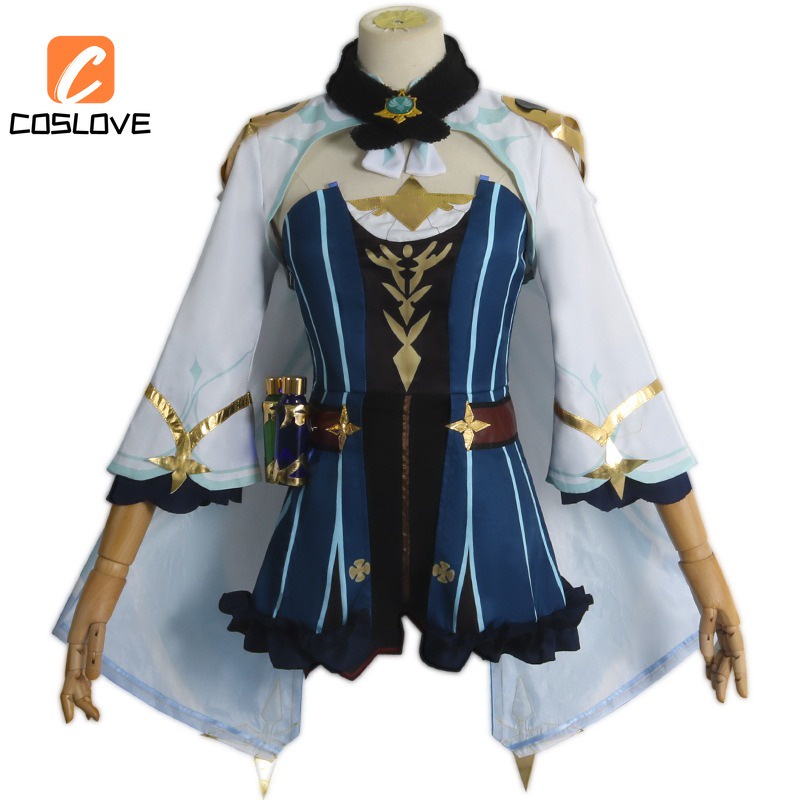 Genshin Impact Sucrose Cosplay Full Set Costume West Wind Knights ...