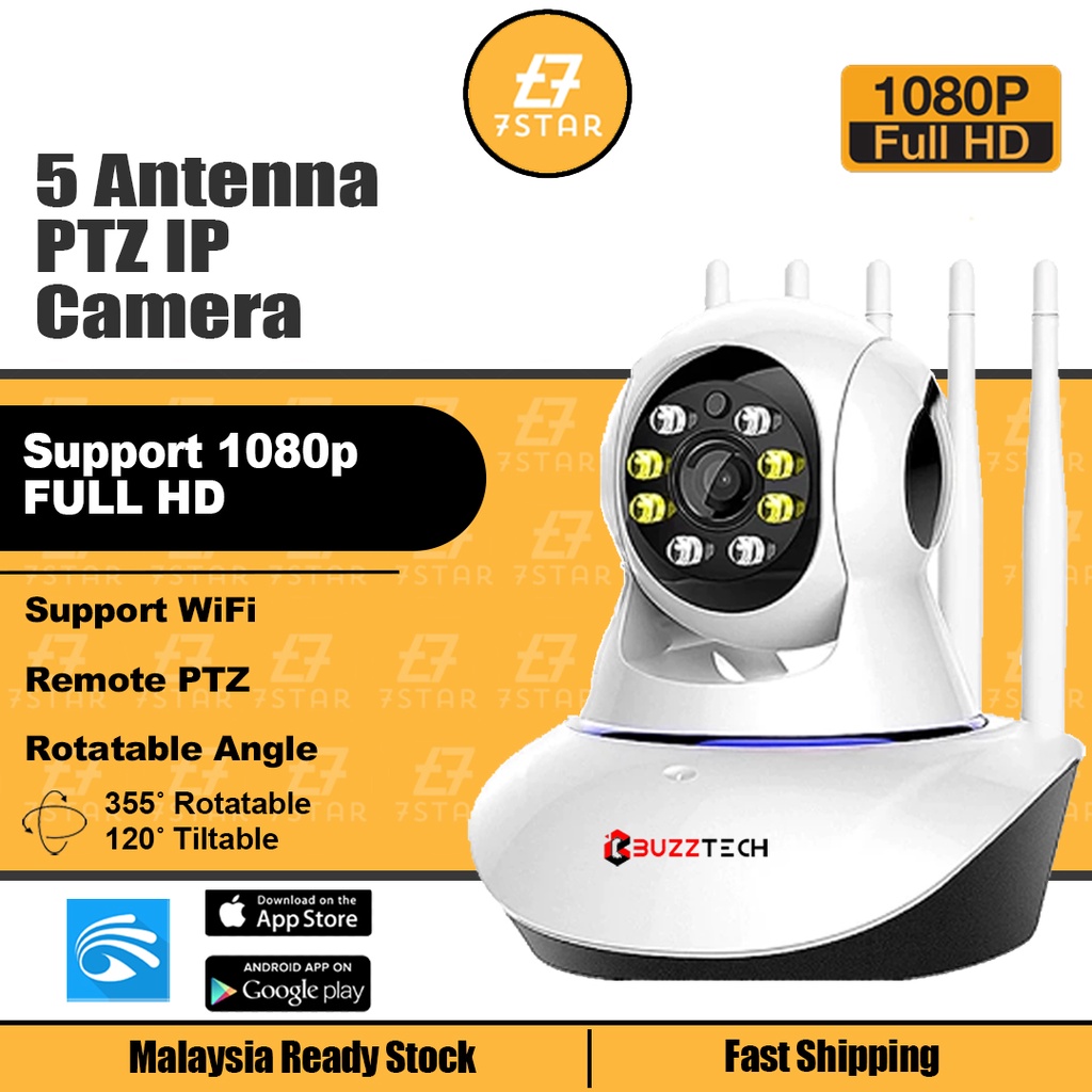 7star 5 Antenna Wireless CCTV IP CAMERA 1080P Full HD 2MP Wifi CCTV ...