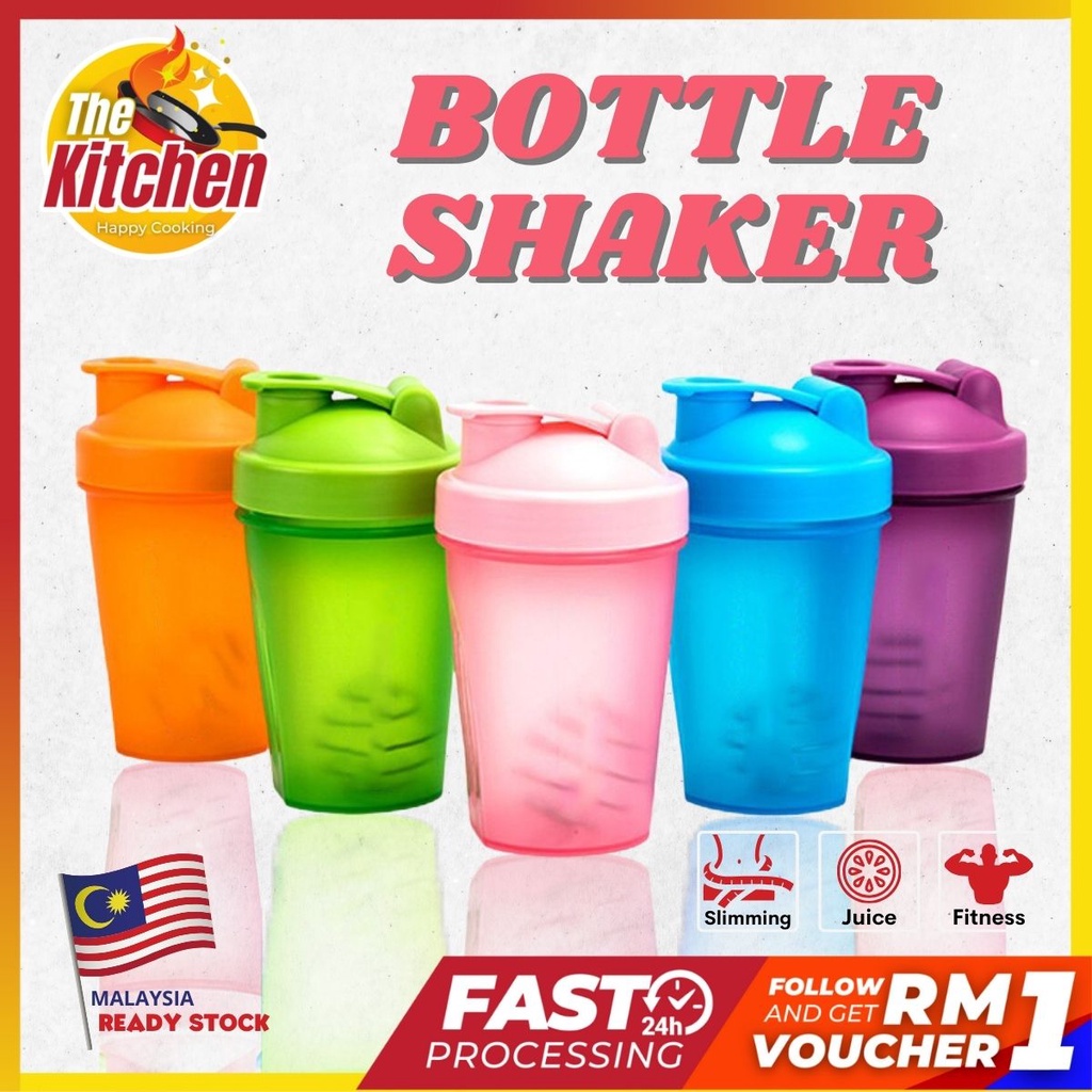 400 / 600ml Bottle Shaker Gym Fitness Protein Blend Shake Bottle ...