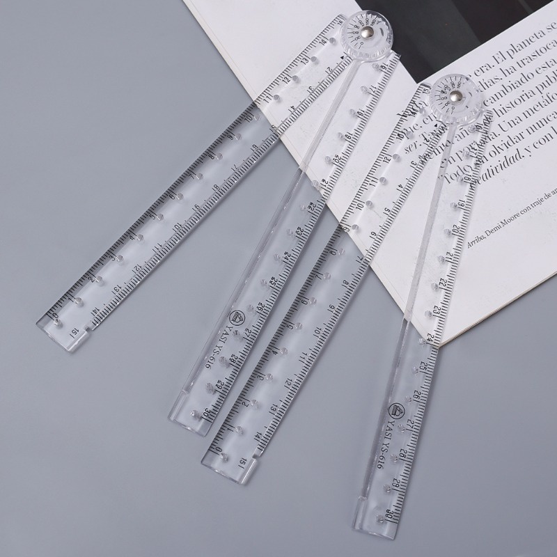 School Office Stationery Supplies - Transparent Acrylic Foldable Ruler ...
