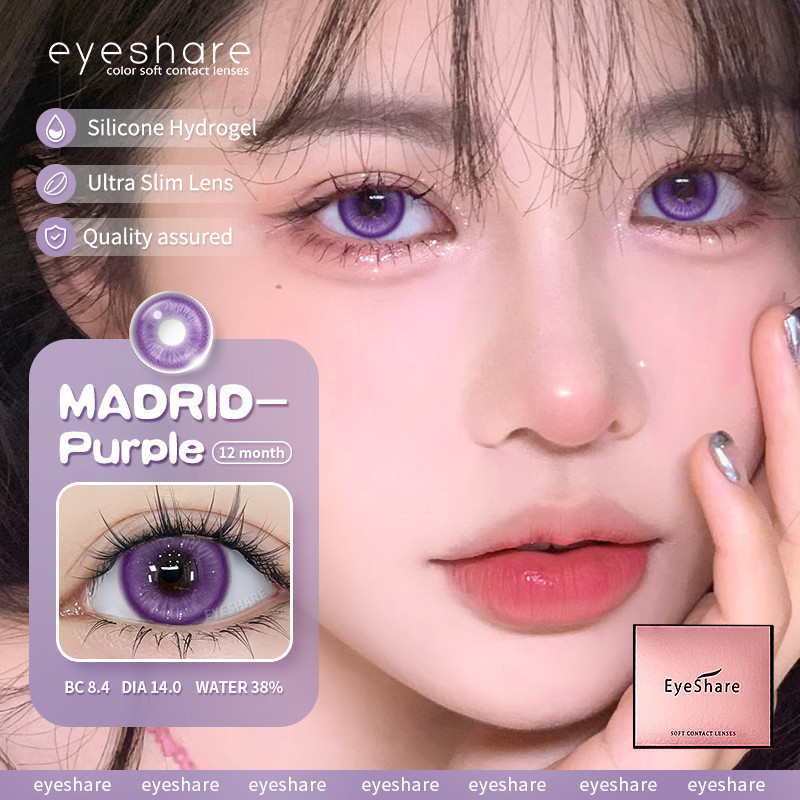 EYESHARE Blue Natural Soft Contact Lenses Delivery Contact Lens Case ...