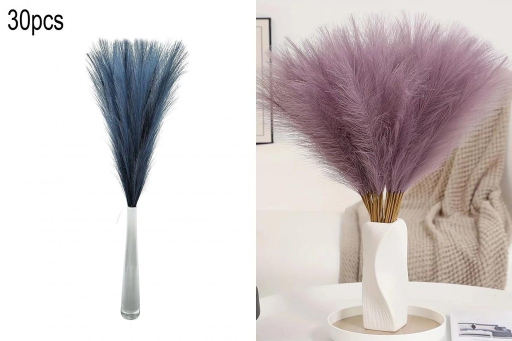 {downey} Artificial Reed Grass Simulation Plants Decoration 30pcs 55cm ...