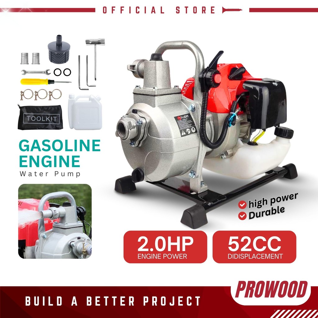 PD-GWP425 PRODIY Gasoline Water Pump 2HP 52CC Self Priming Pump 2 ...