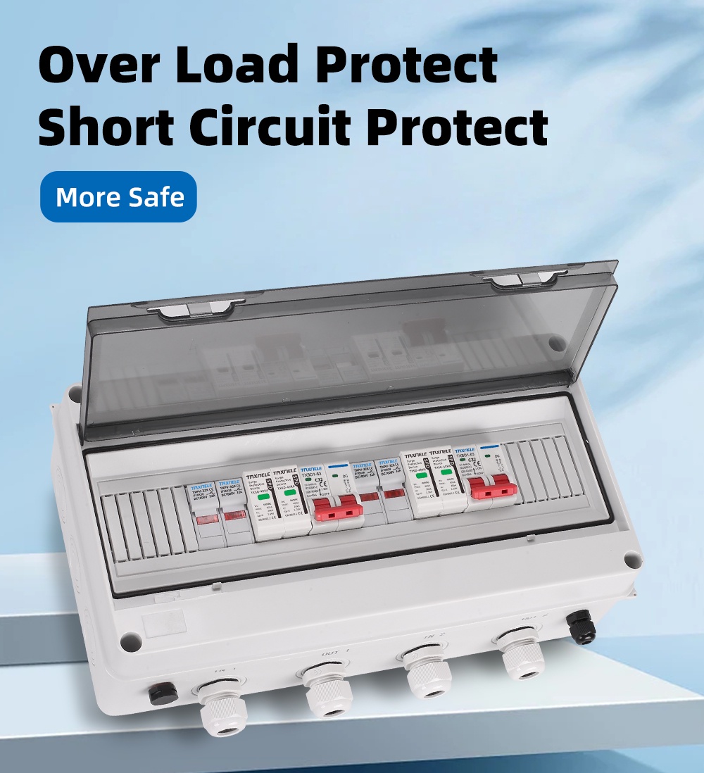 Solar photovoltaic PV Combiner Box 2 input 2 out 2 String Surge ...