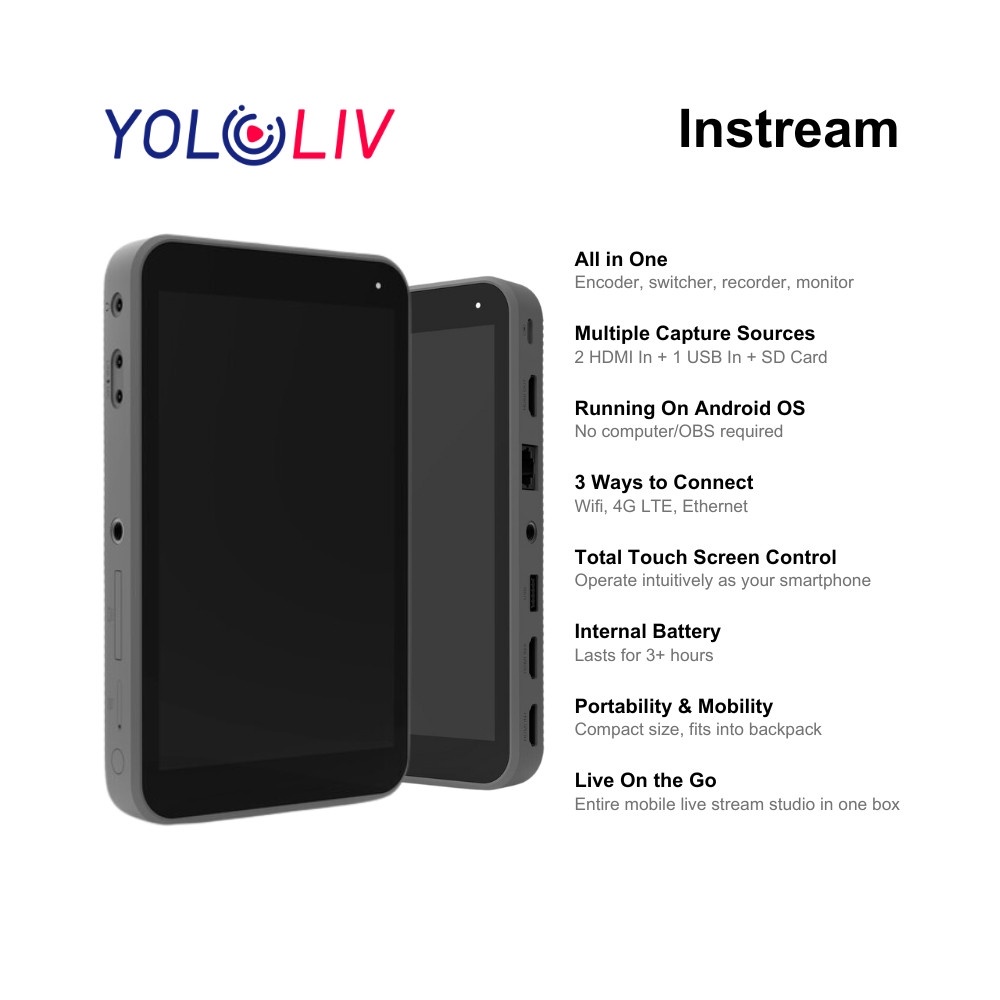 YoloLiv Instream Vertical Live Streaming Encoder and Monitor | Stream ...