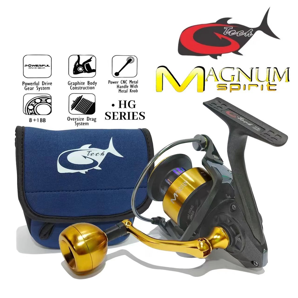 G-TECH MAGNUM SPIRIT SPINNING FISHING REEL | Shopee Malaysia