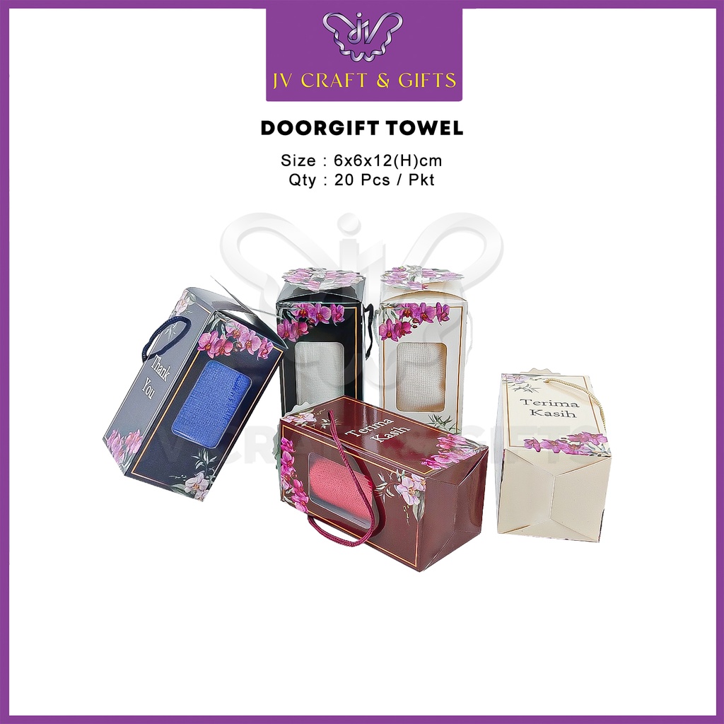 20pcs Set Tuala Doorgift Dengan Kotak | Doorgift Towel Kahwin Tunang ...
