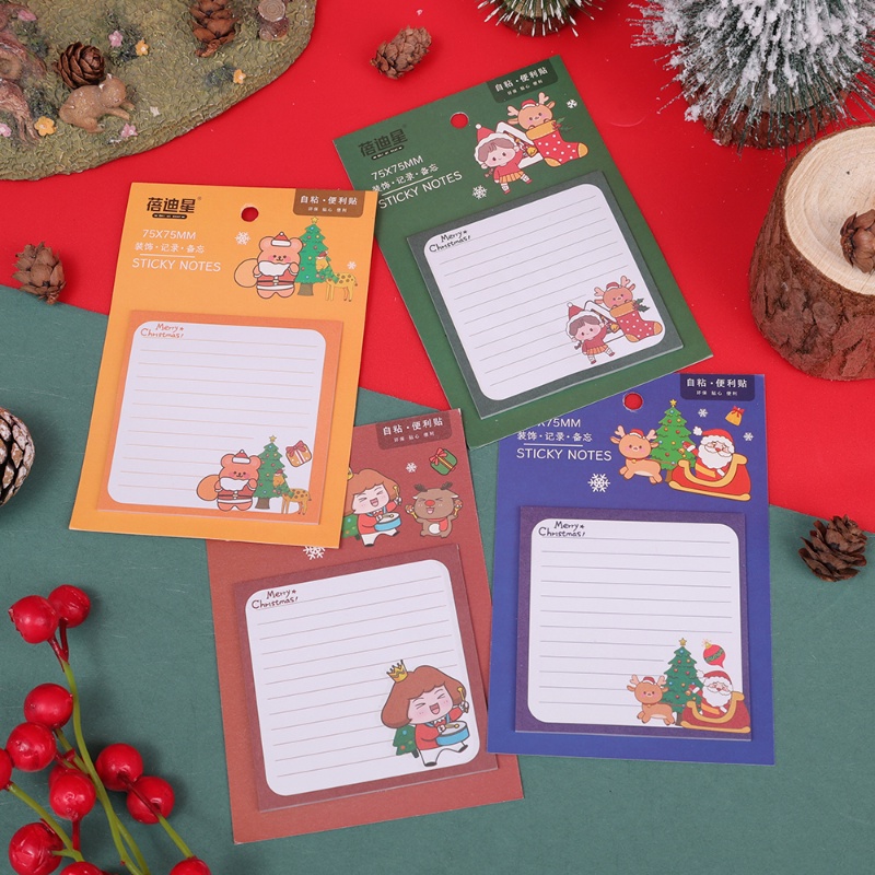 120 Sheets Xmas Tree Bear Writable Sticky Index Tabs Flag / Christmas ...