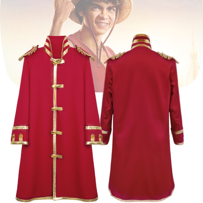 Authentic Pirate King Luffy Cosplay Costume Anime Style Cape And Outfit ...