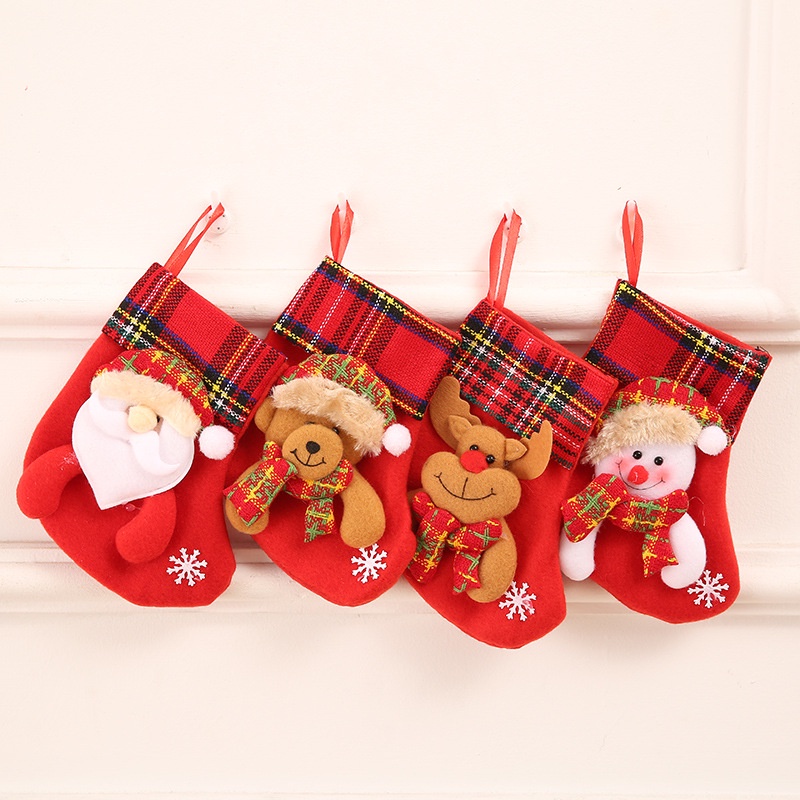 Cartoon Trumpet Retro Christmas Stocking Decoration /Christmas Holiday ...