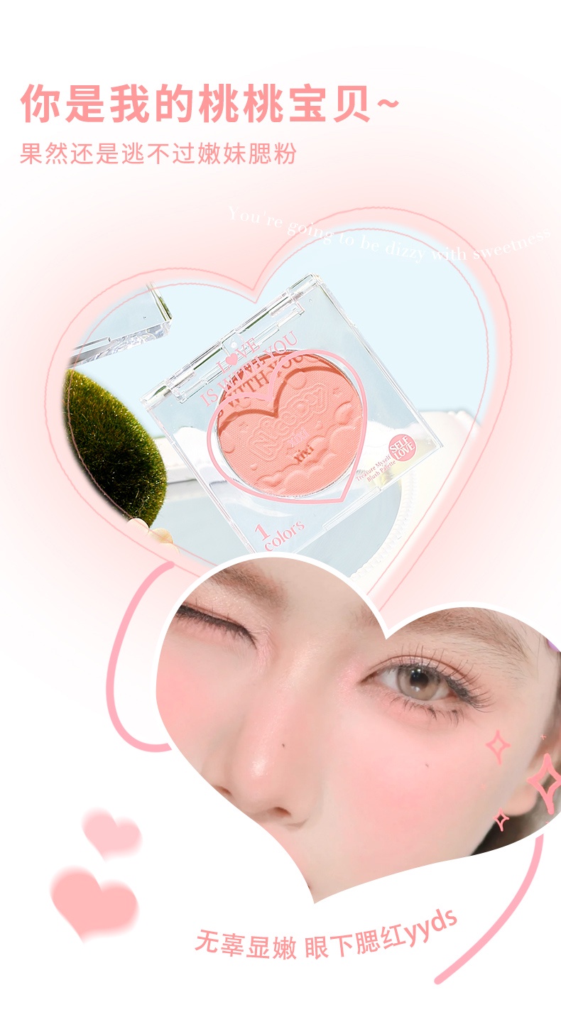 Xixi Cosmetics Monochrome Rosy Blush Pink Cheekbones Long Lasting ...