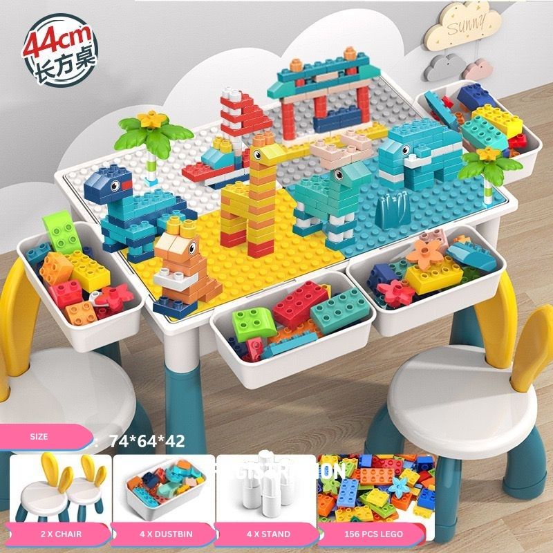 Kids Multifunction Building Block Table Learning Desk LEGO DUPLO / SET ...