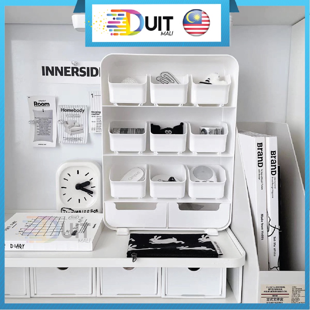 DM Mini Compartment Desk Organizer Drawer Stationery Storage Office ...
