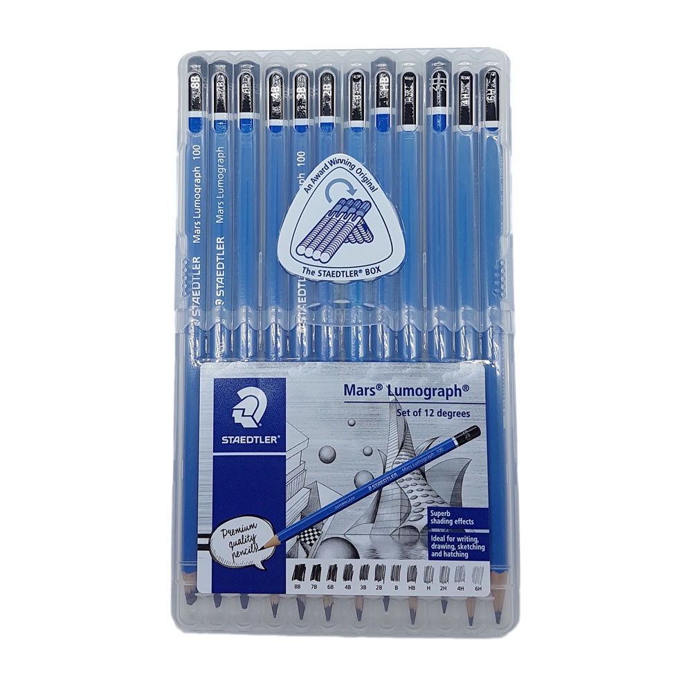 Staedtler Mars Lumograph Drawing and Sketching Pencils (Set of 12 degrees) | Shopee Malaysia