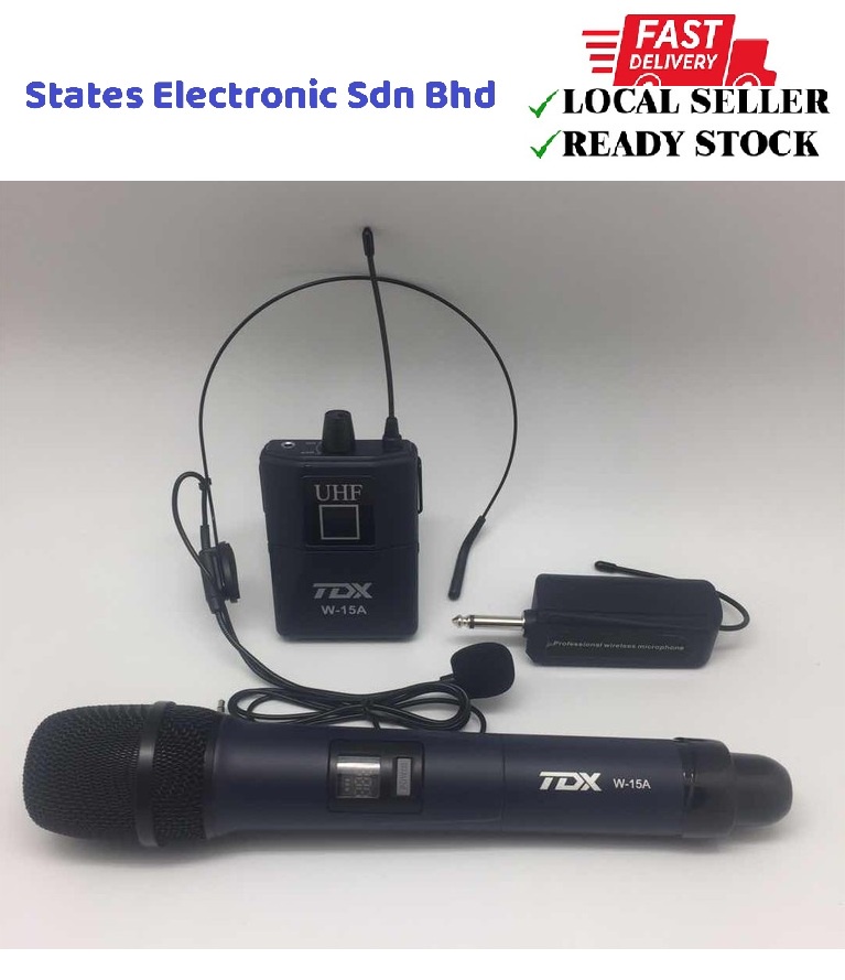 TDX W-15A UHF Wireless Microphone - 1 Handheld & 1 Bodypack with ...