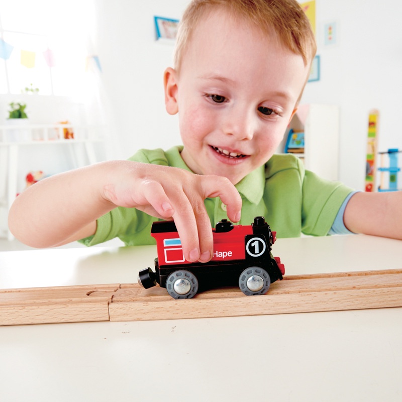 Train Track Hape Set With Battery-powered Engine Fun And Exciting Kids ...