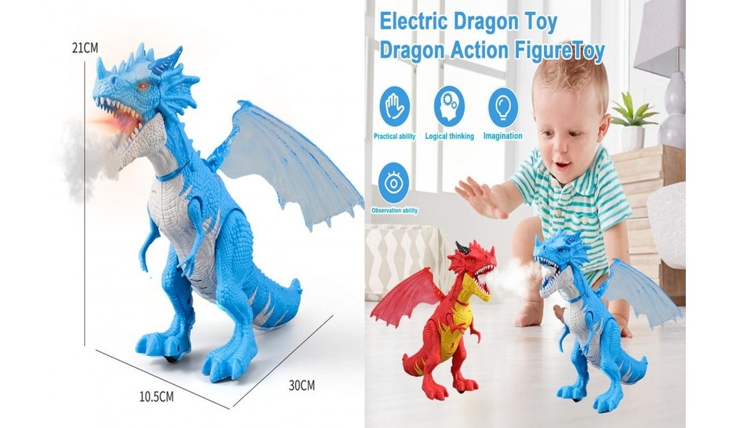 Dragon Action Figuretoy Walking Dragon Toy Light-up Dragon Toy for Kids ...
