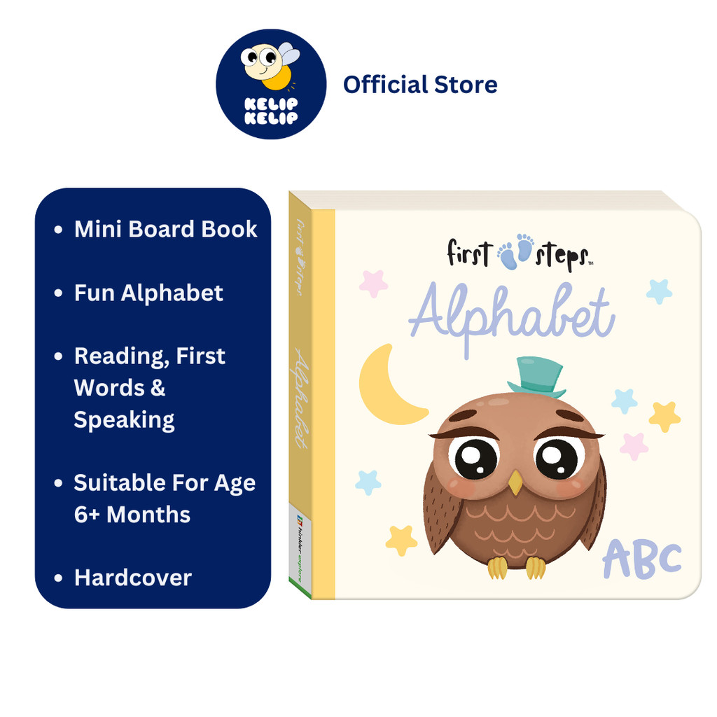 First Steps Alphabet Board Book For Toddlers To Learn ABC With ...