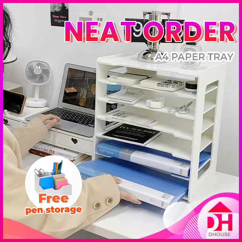 5/7 Tier A4 Paper Rack Document Tray File Holder Desktop Storage ...