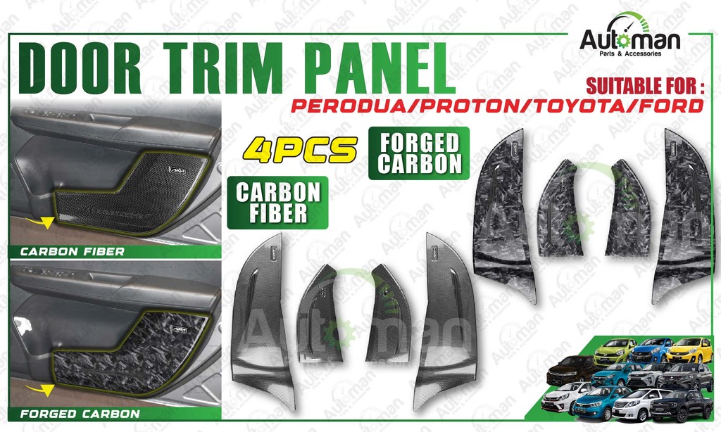 Door Trim Panel Frame Cover Perodua Myvi Alza Axia Ativa Bezza Proton ...