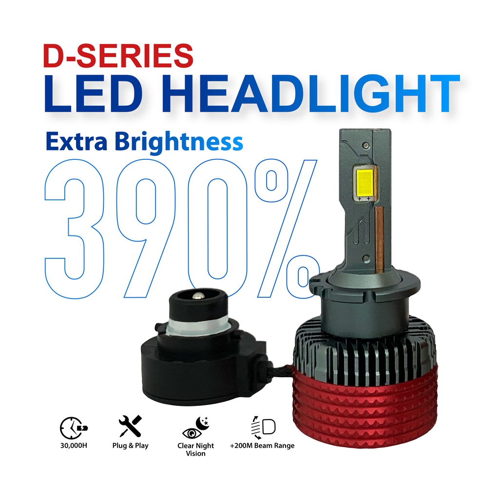 2PCS Super Bright 110W D-Series Car LED Headlight 1:1 D1S D2S D3S D4S D5S Plug and Play ...