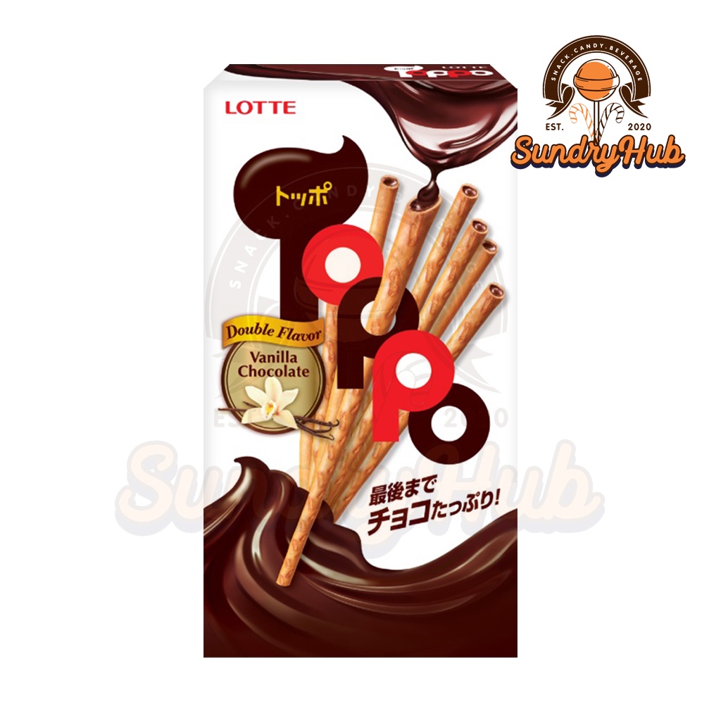 Lotte Toppo Double Flavor Vanilla Chocolate 40g | Shopee Malaysia