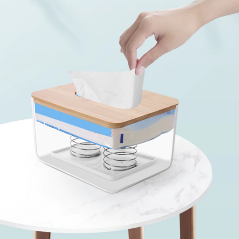 Practical Spring Tissue Box Contains Double Springs Durable and High ...