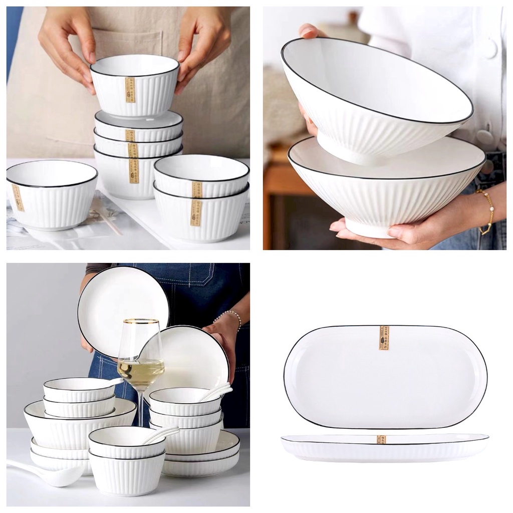 DC Ceramic Bowl Dinnerware Serving Plate Porcelain Stoneware Glazed ...