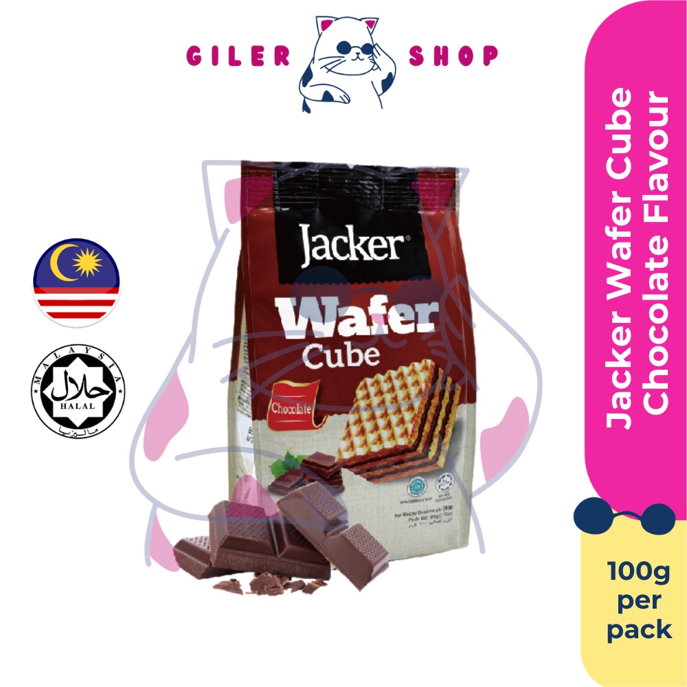 Jacker Wafer Cube Chocolate Flavour 100g | Shopee Malaysia