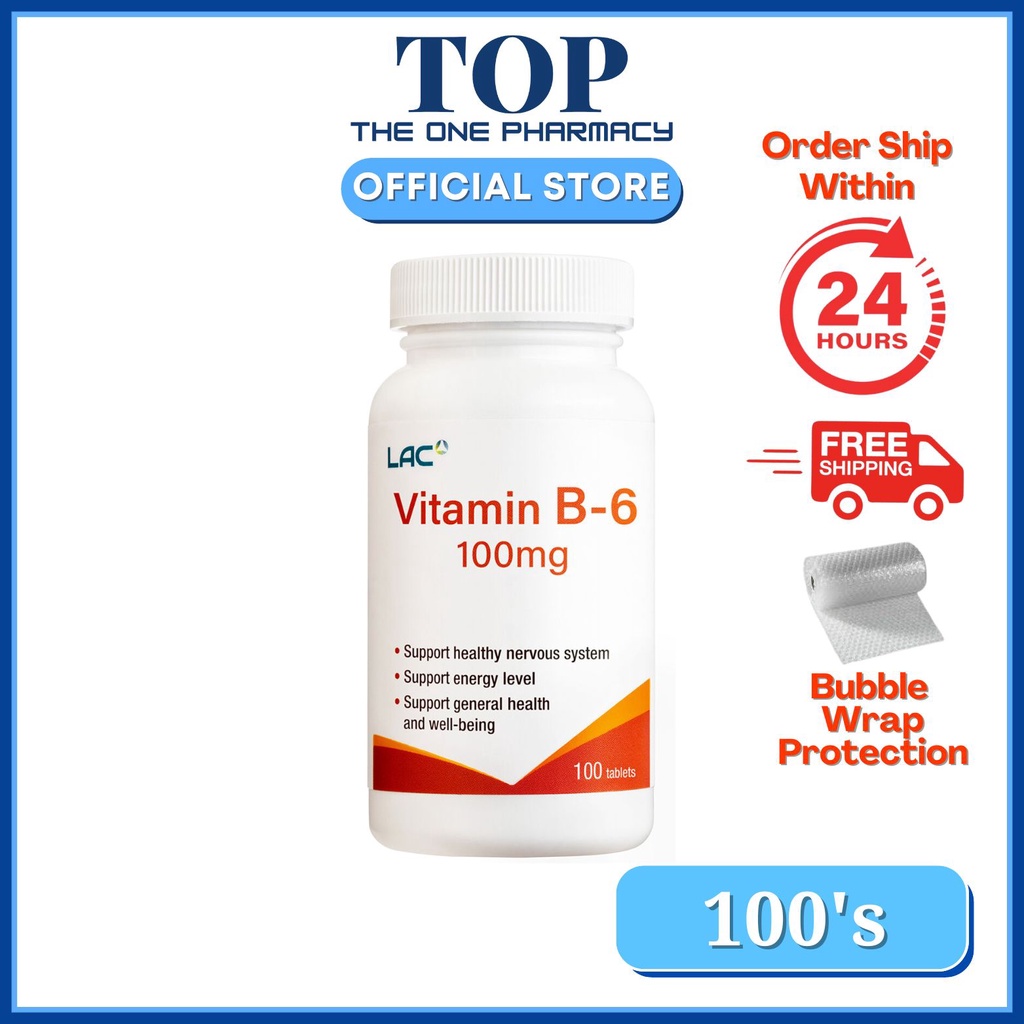 LAC Vitamin B-6 100mg (100 Tablets) | Shopee Malaysia