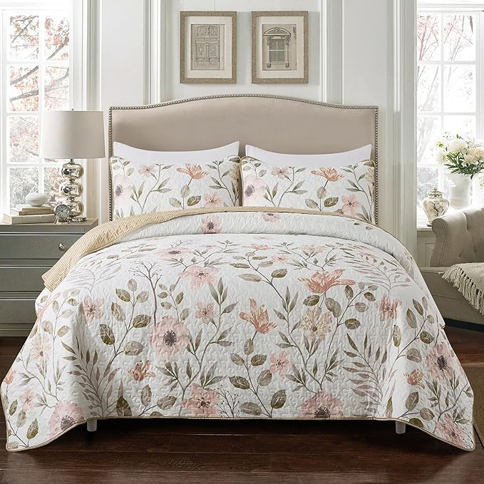 Cadar Patchwork Neolofa Set 6 in 1 Saiz Queen Corak Bunga Modern Ada ...