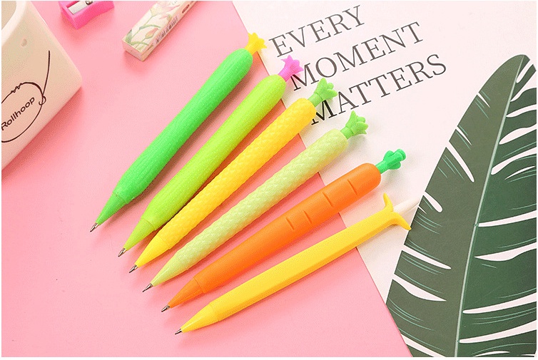 1Pc Creative Cartoon Automatic Pencil, 0.5mm Fruit Writing Continuous ...