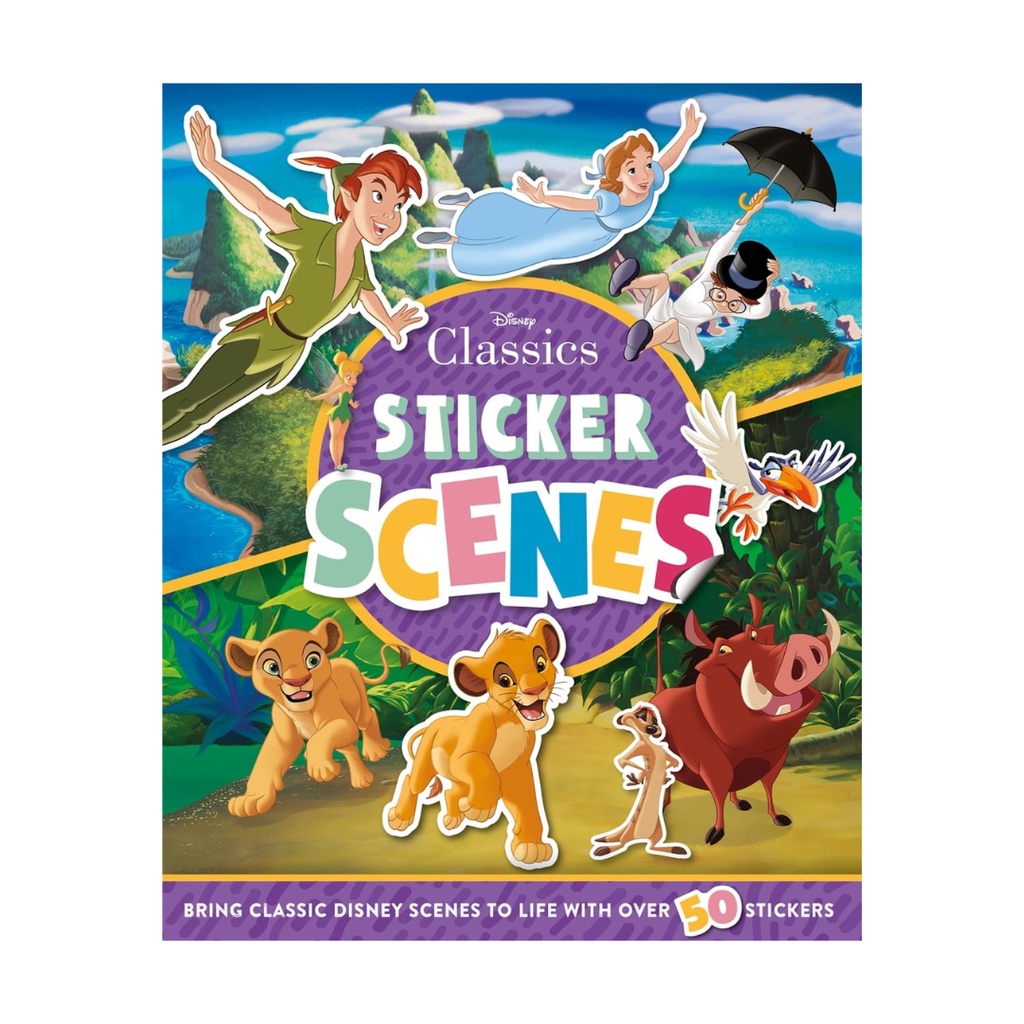 Disney Classics Sticker Scenes Book To Decorate 7 Spectacular Scenes ...