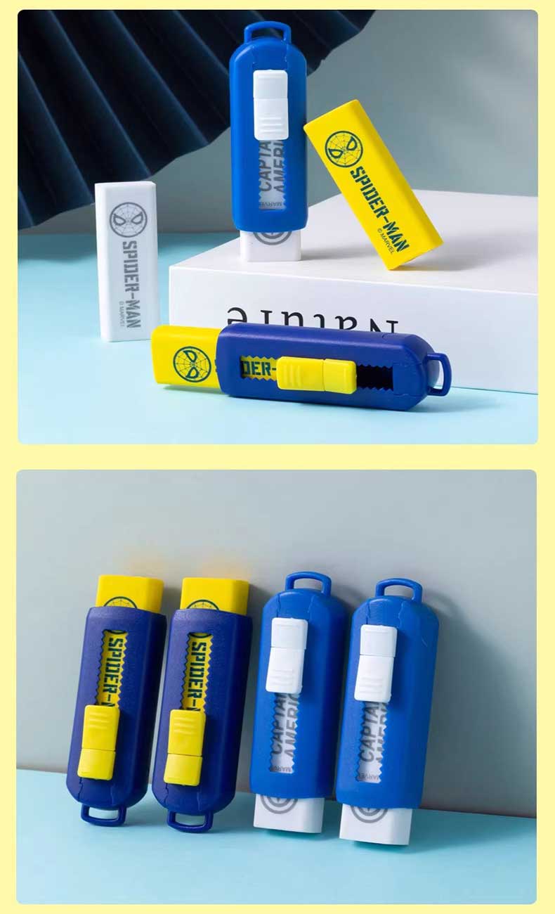 Disney Spider-man Eraser Push-pull lock, anti-slip design | Shopee Malaysia